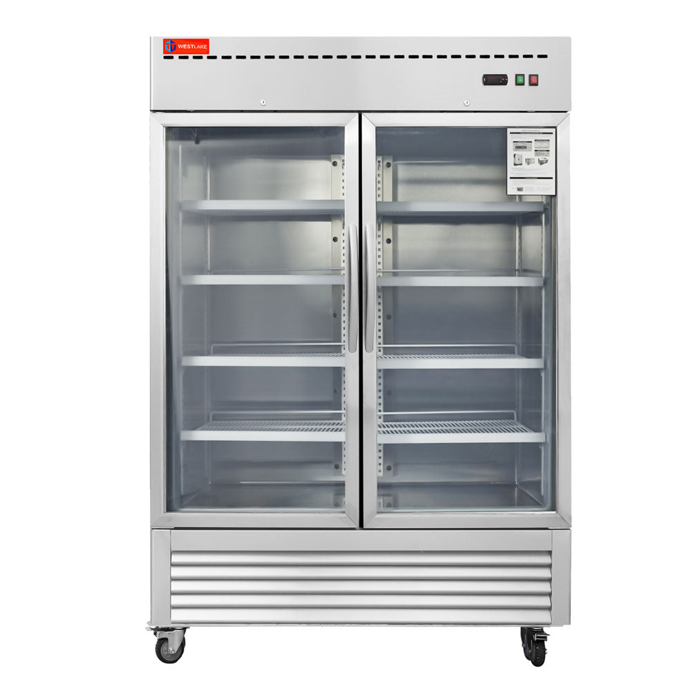 54" Glass Door Commercial Refrigerator 2-Door 49 Cu.ft | WESTLAKE ...