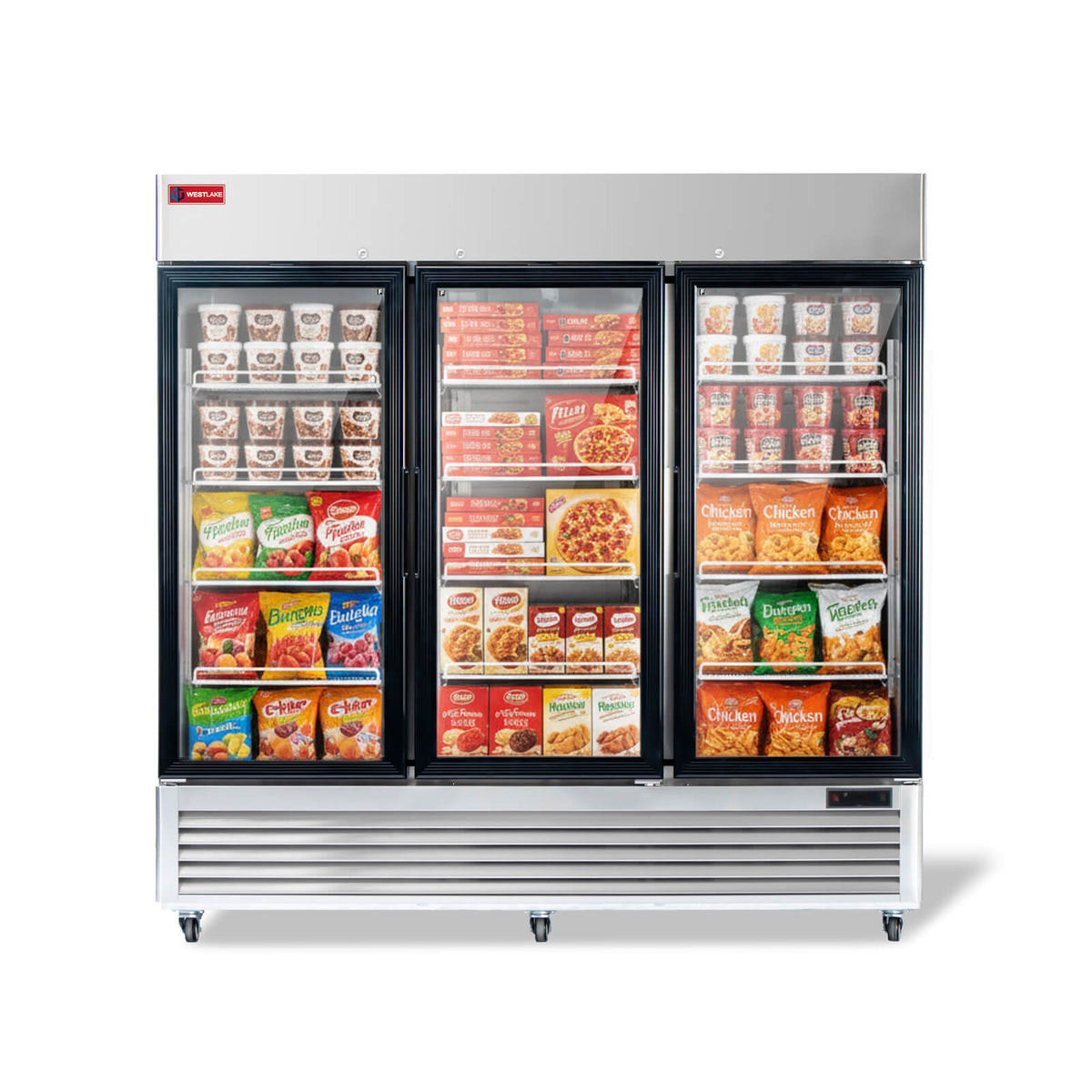 Westlake Commercial Freezer Merchandiser 83" 3-Glass Door 72 Cu.ft ...