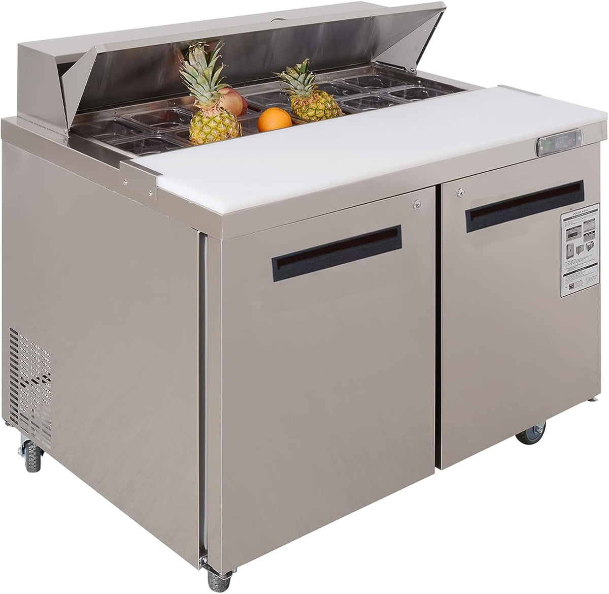 Stainless Steel 48 in. Mega Top Food Prep Table Refrigerator – Westlake ...