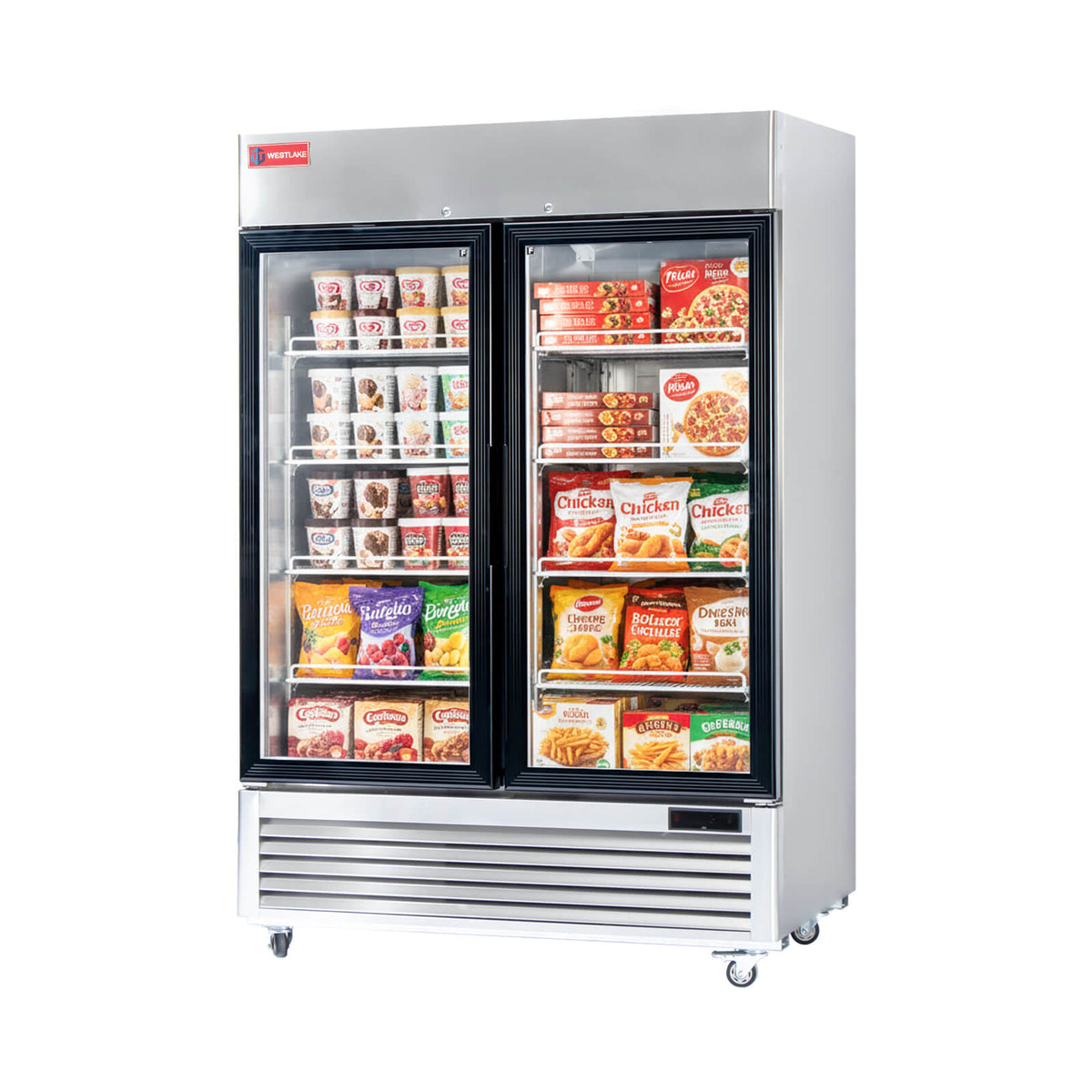Westlake Commercial Freezer Merchandiser 54" 2-Glass Door 49 Cu.ft | 3 ...